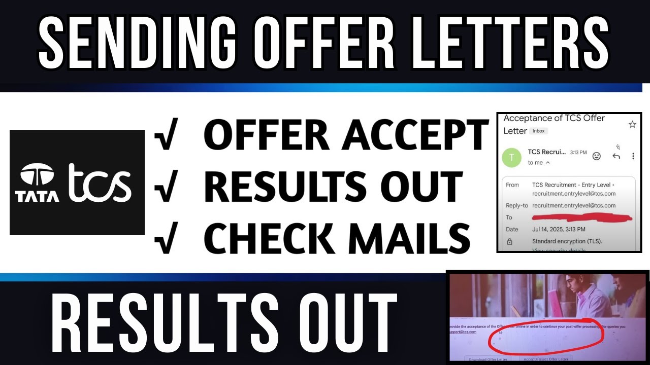 🔥 TCS SENDING OFFER LETTERS 2025 | TCS Final Results OUT | TCS ...