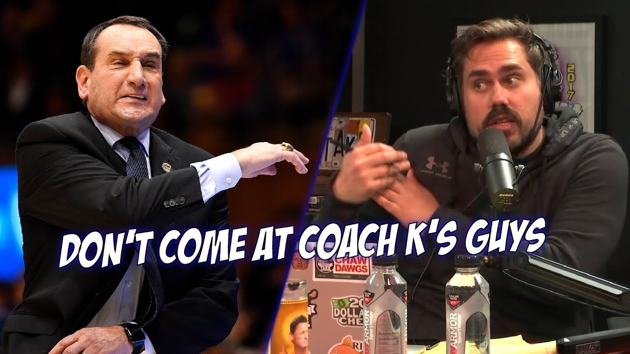 Coach K Does Not Like Sports Journalist Coming at His Players - YouTube
