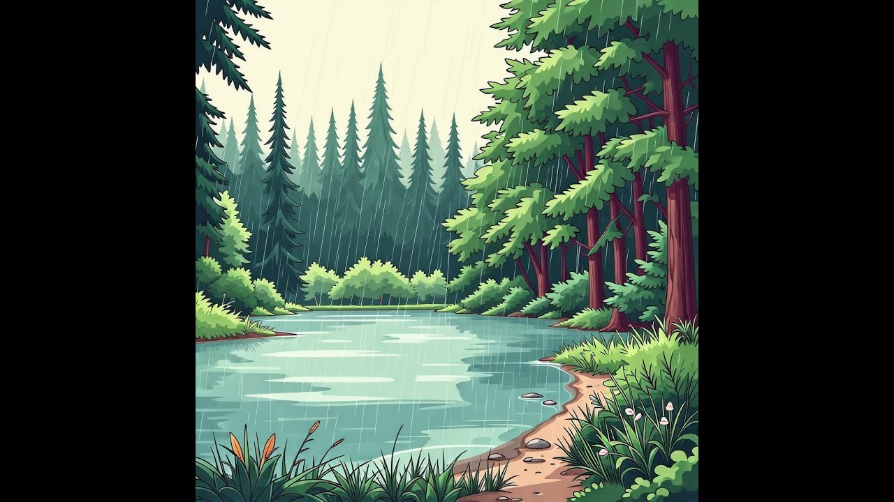 Natural comfortable sleep flow - rain sound #7 "Harmonic Rain: A ...