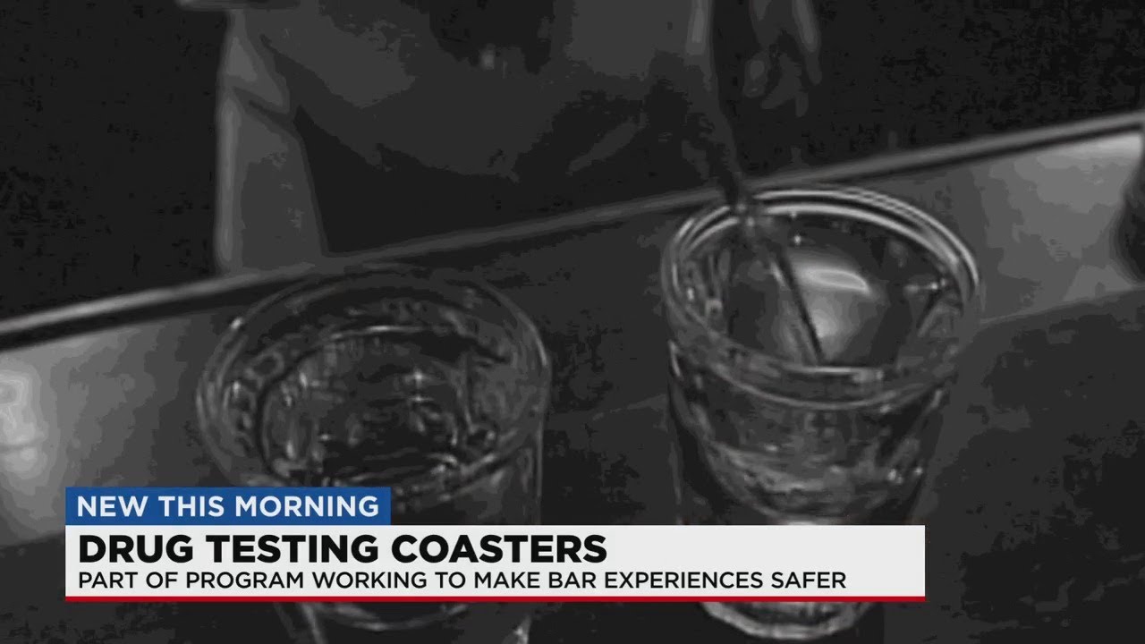 New drug-testing coasters can help prevent sexual assault in bars - YouTube