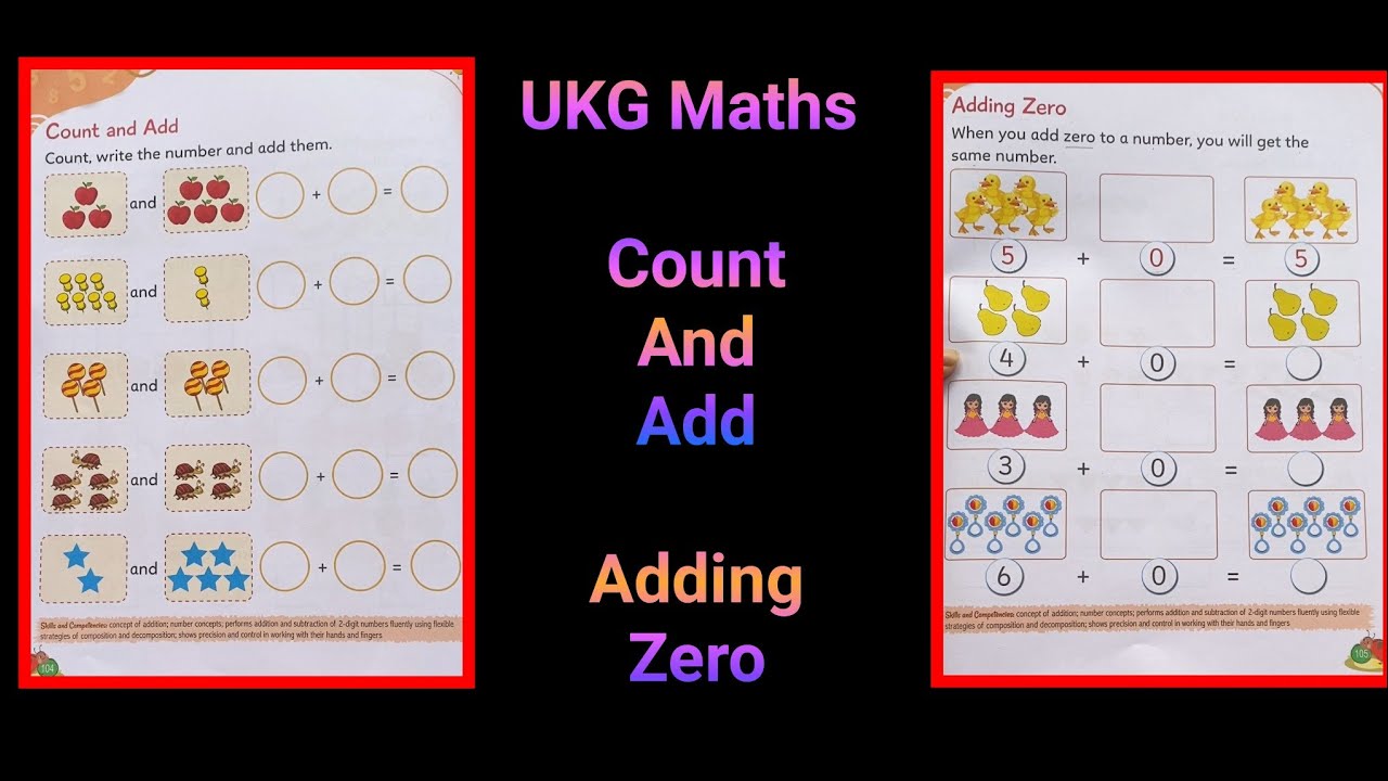 UKG Maths/Count and add/Adding Zero - YouTube