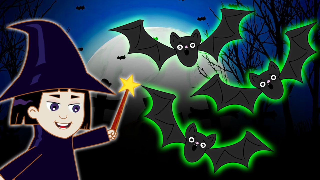 🍂 Three Little Bats 🦇 | Halloween Songs For Kids | Nursery Rhyme Street ...