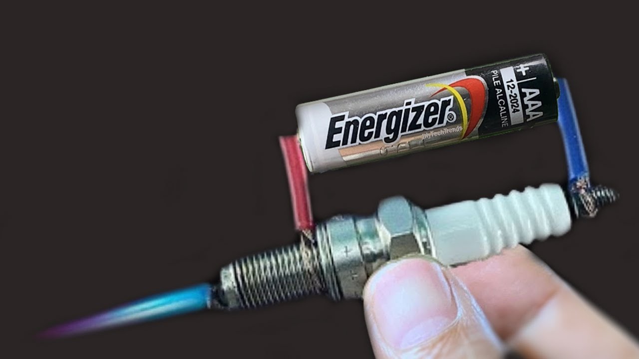 How to make a simple WELDING MACHINE from SPARK PLUG at home ...