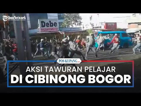 Viral Aksi Tawuran Pelajar di Cibinong Bogor Dibubarkan Warga