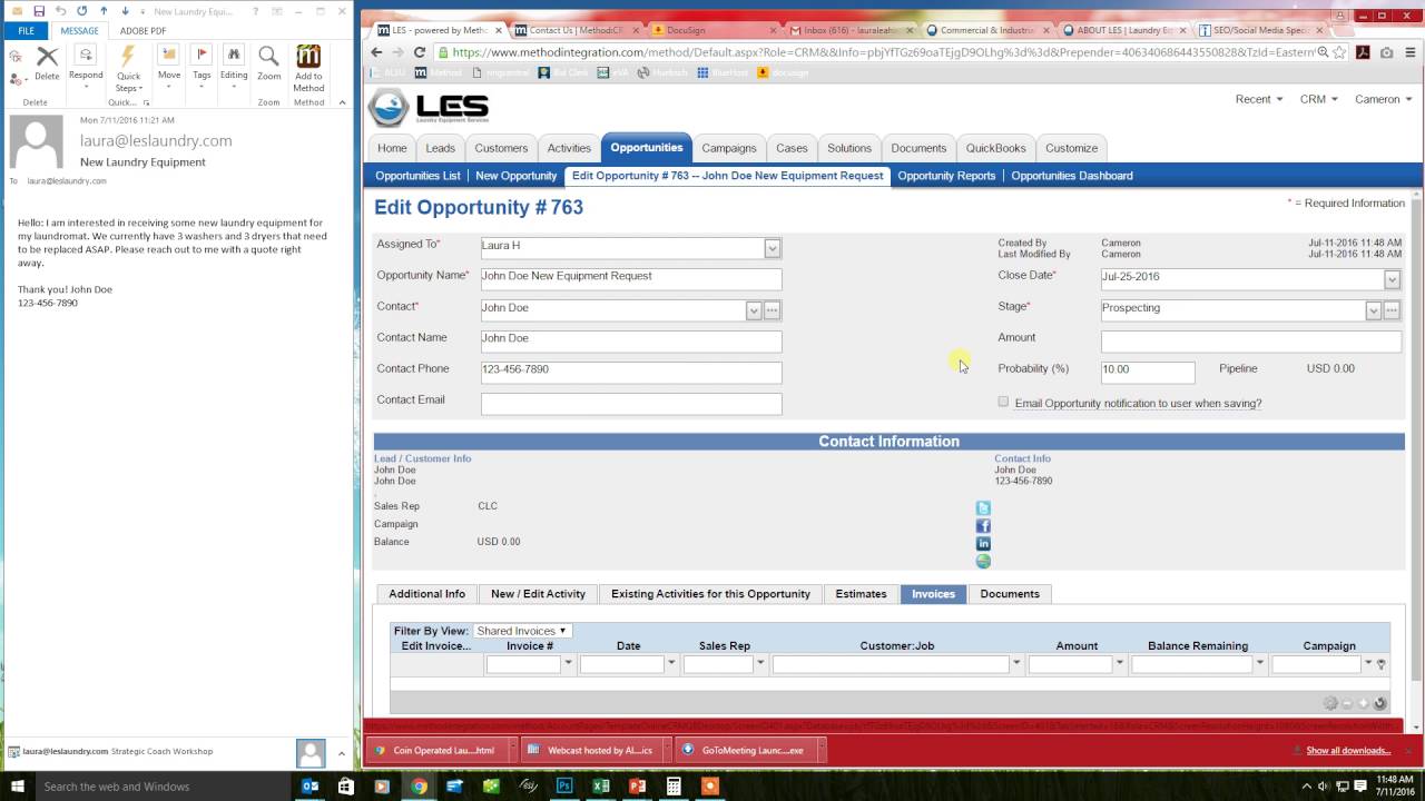 Laura's Method CRM Video 2 - YouTube