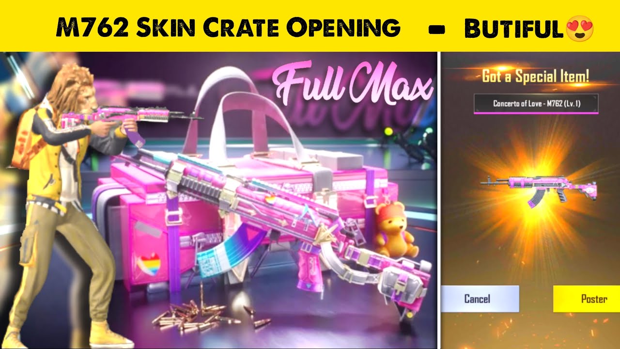 PUBG Mobile Lite M762 New Skin Crate Opening | New M762 Full Upgrade in ...