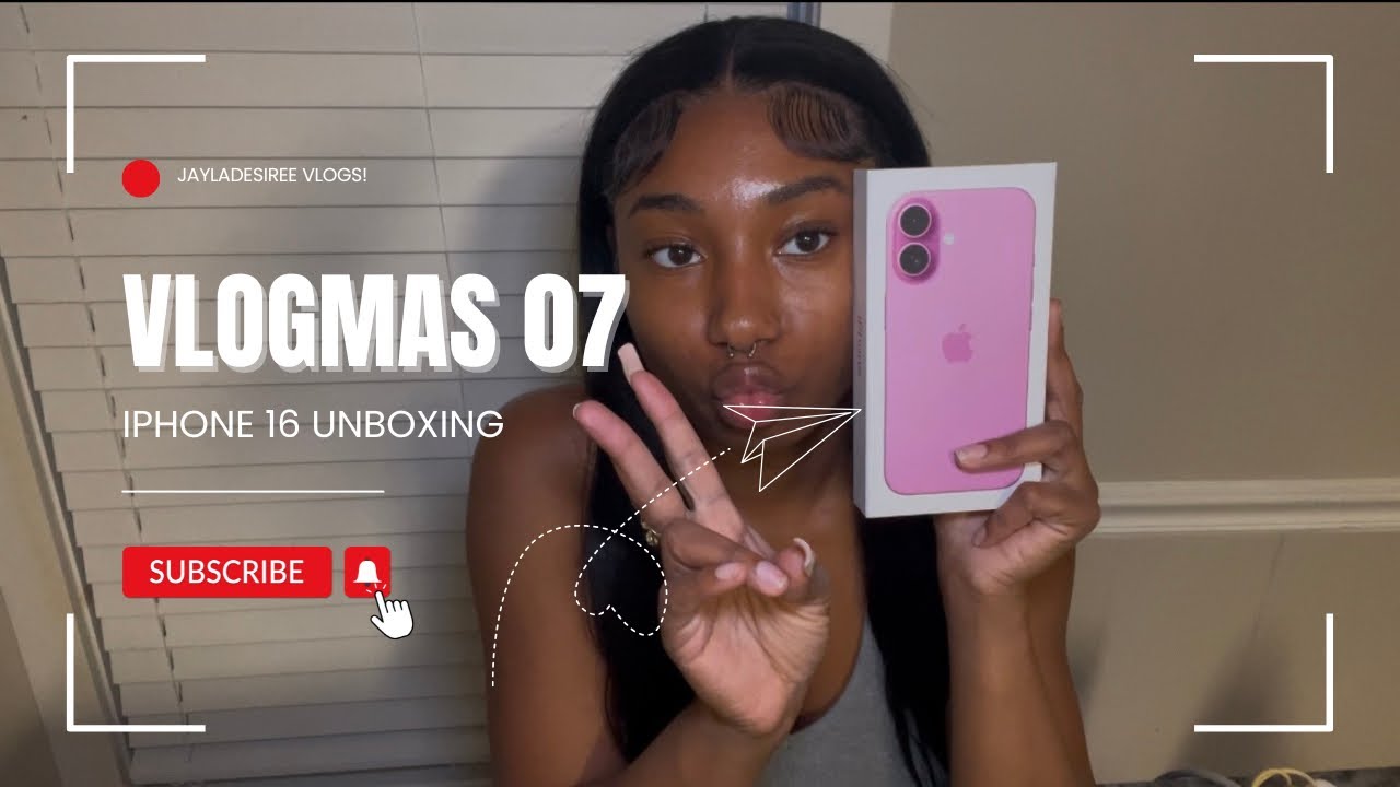 VLOGMAS 07🎄 ️: unbox my new pink iPhone 16 with me🙃 - YouTube