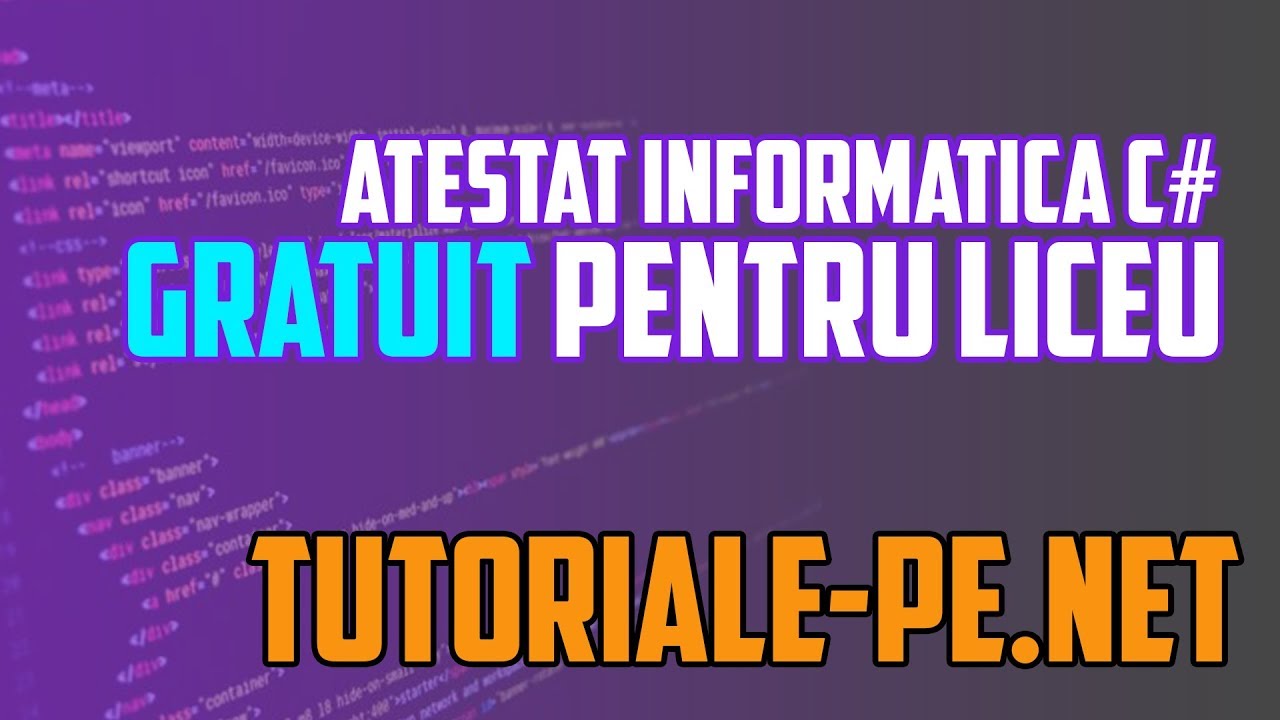 Atestat informatica C# pentru liceu - GRATUIT - YouTube
