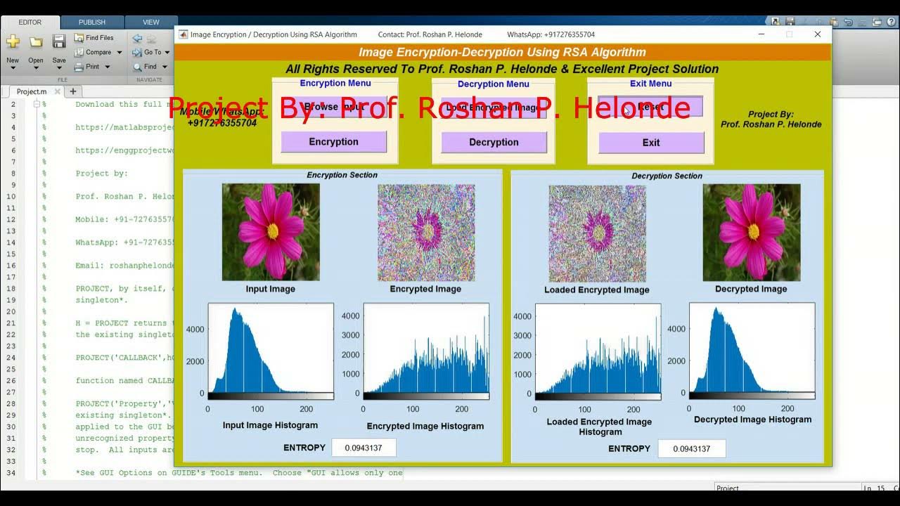RSA Based Image Encryption and Decryption Using Matlab Source Code - YouTube