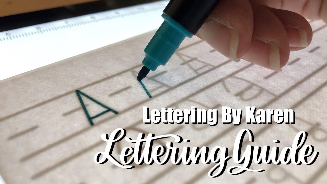 San Serif Lettering Guide - Lettering By Karen Lettering Worksheets ...