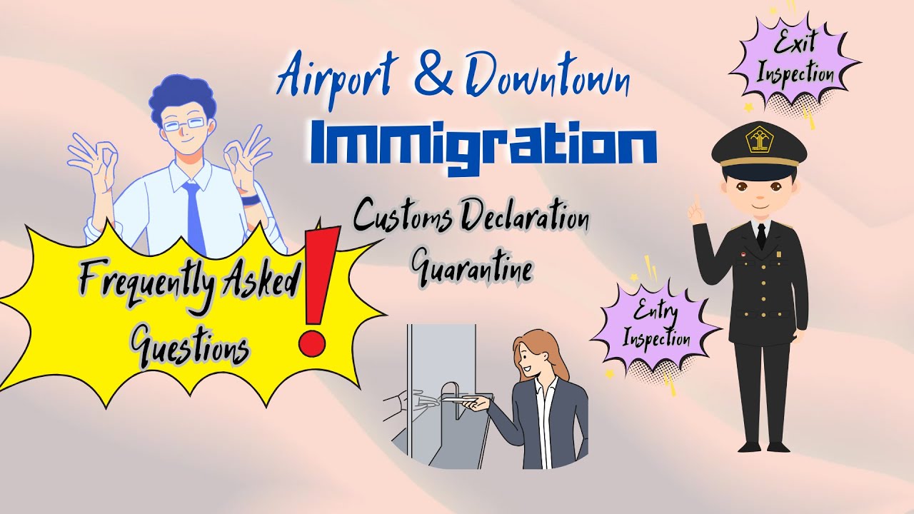 [At Airport] -Immigration Inspection & Customs Declaration-Vocabularies ...