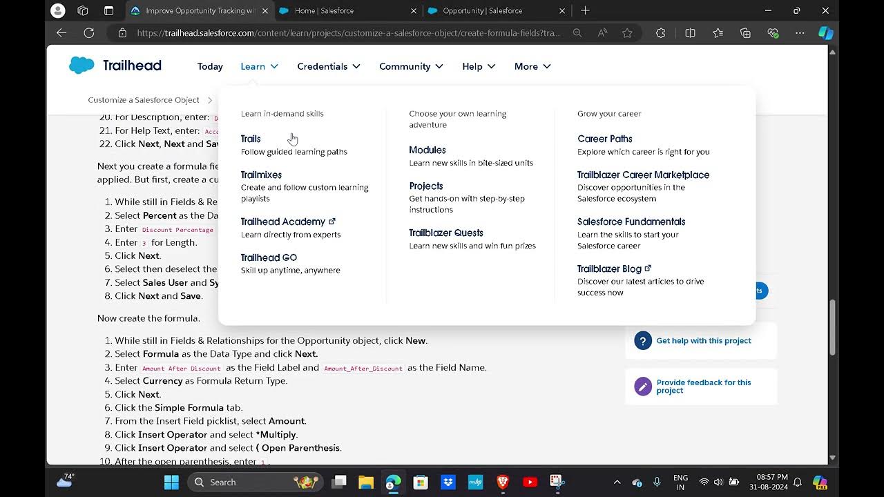 Create Formula Fields || Salesforce Tutorials || Salesforce Developer Catalyst || Salesforce ...