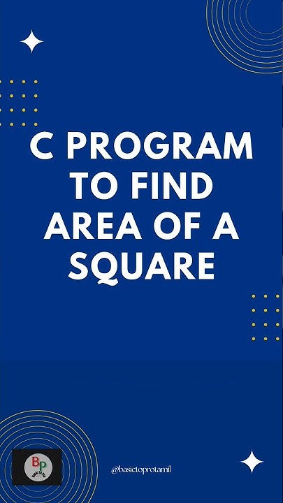 C program to find area of a square #shorts #clanguage C programming language C tutorial - YouTube