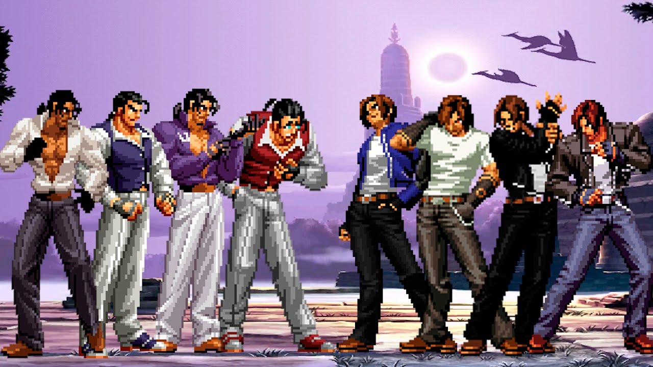 [KOF Mugen] Robert Garcia Team vs Kyo Kusanagi Team - YouTube