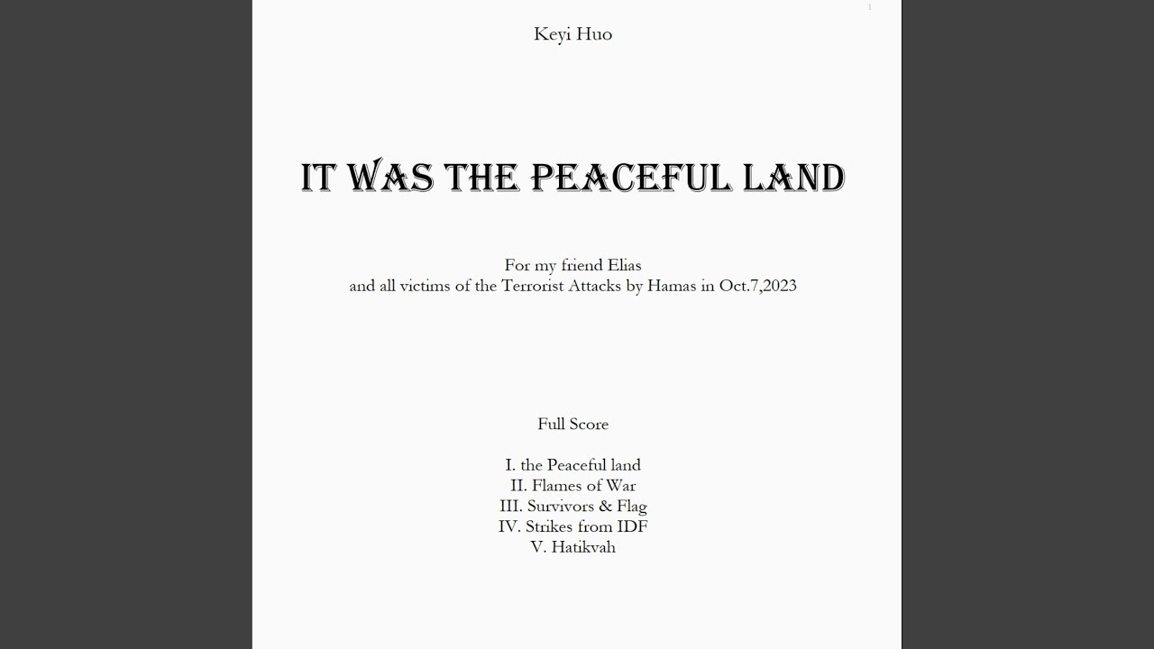 It Was the Peaceful Land - YouTube
