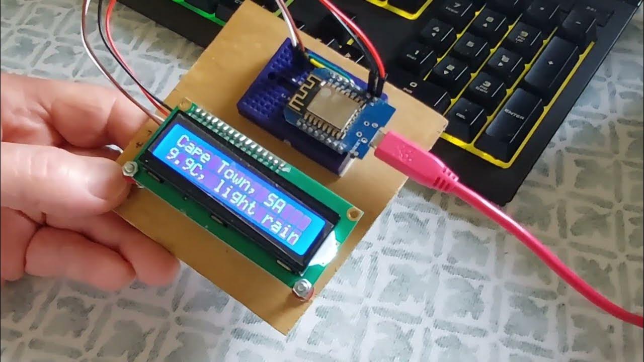 ESP8266 Weather update via internet display on an LCD screen - YouTube