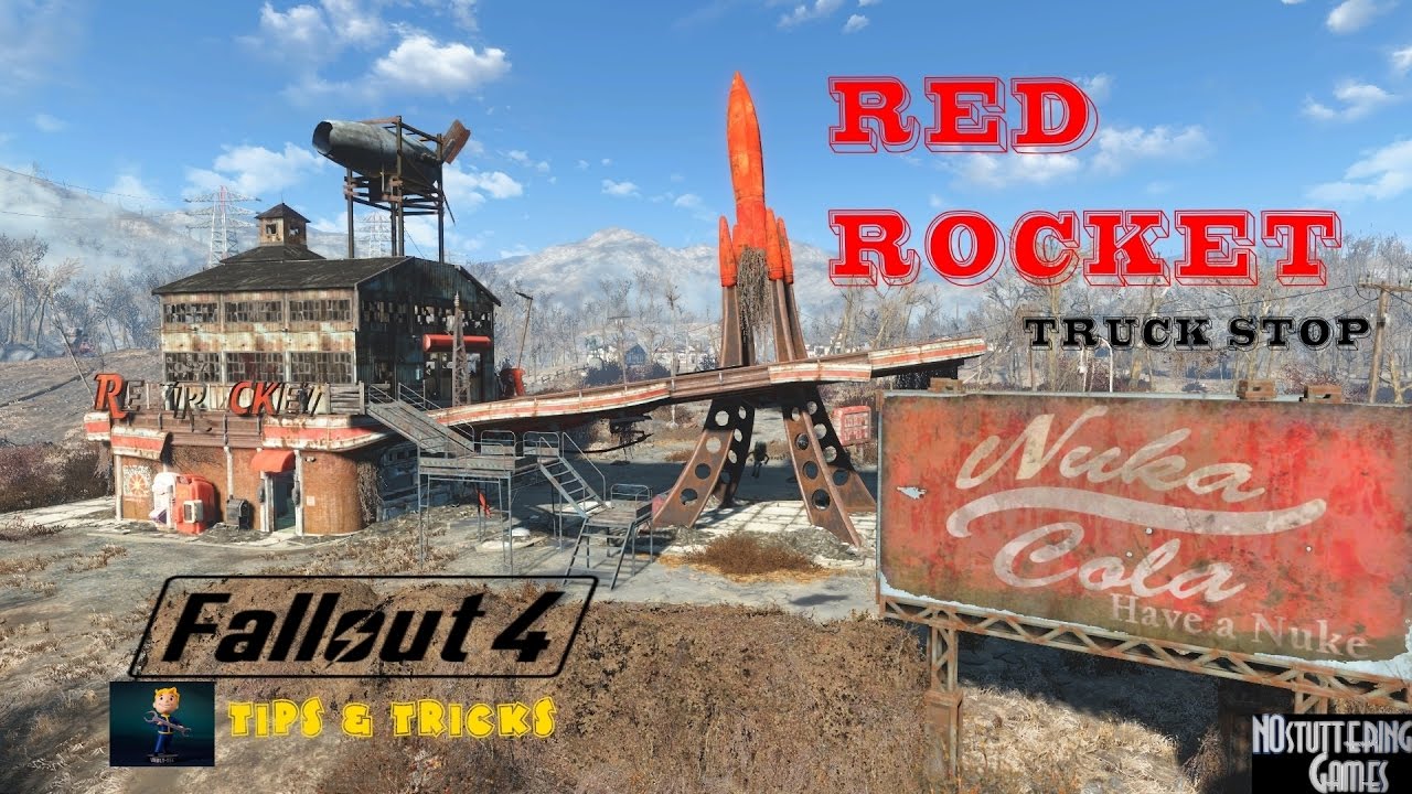 Fallout 4 - Red Rocket Truck Stop - Nuova building sul tetto - YouTube