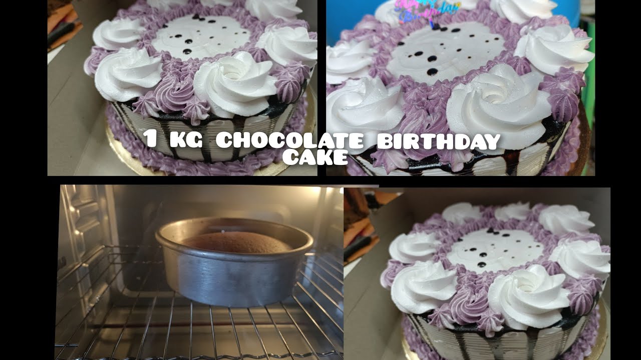 1 kg chocolate birthday cake recipe//basic chocolate sponge cake//how ...