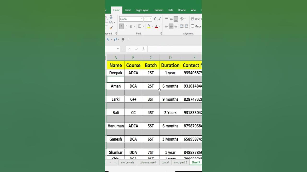 Excel me Blank Row or Blank Columns ko kaise remove kare // Leaning Master - YouTube