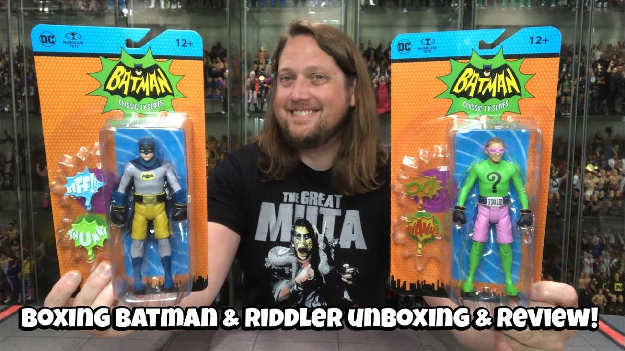 Mcfarlane Batman 66 Boxing Batman & Boxing Riddler Unboxing & Review ...