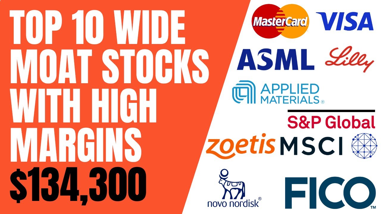 Top 10 Wide Moat Stocks With High Margins - YouTube
