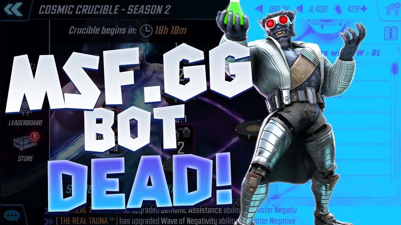 Boundless Kills MSF.GG Bot! Check out Gambot! - Marvel Strike Force ...
