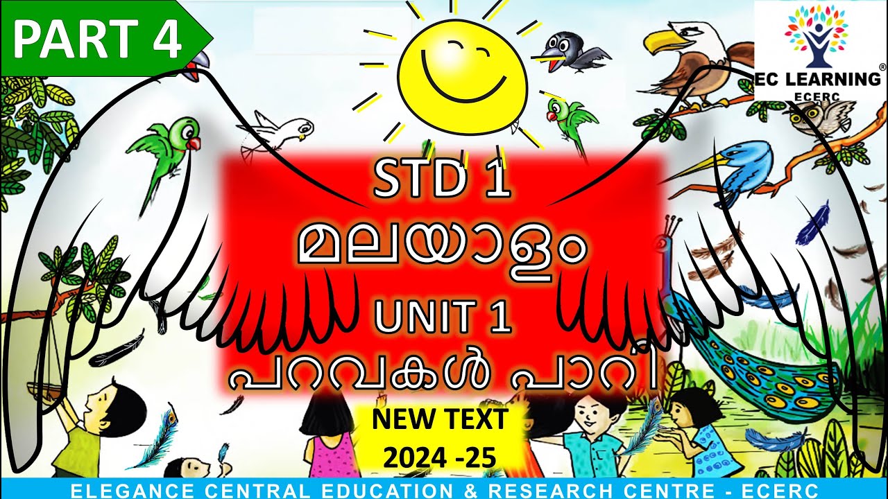 STD 1 MALAYALAM UNIT 1 പറവകൾ പാറി | PART 4| NEW TEXT | 2024-25 | Ec ...