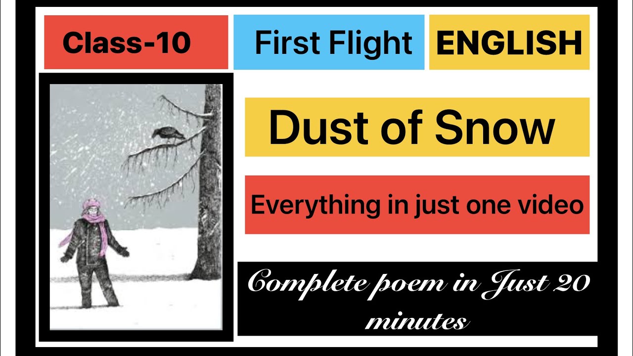 Dust of Snow class 10 English | poem 1 Explanation in hindi | Question ...