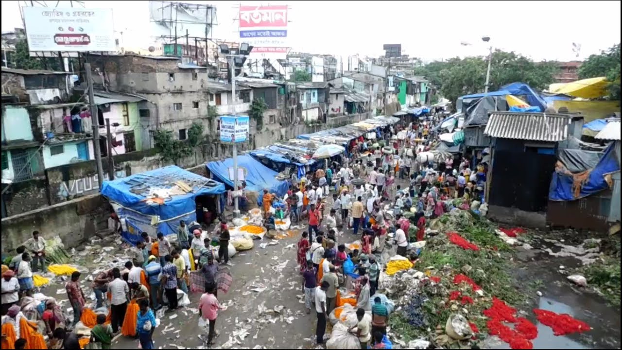 Biggest Flower Market of Asia - Mullickghat Flower Market - Howrah ...
