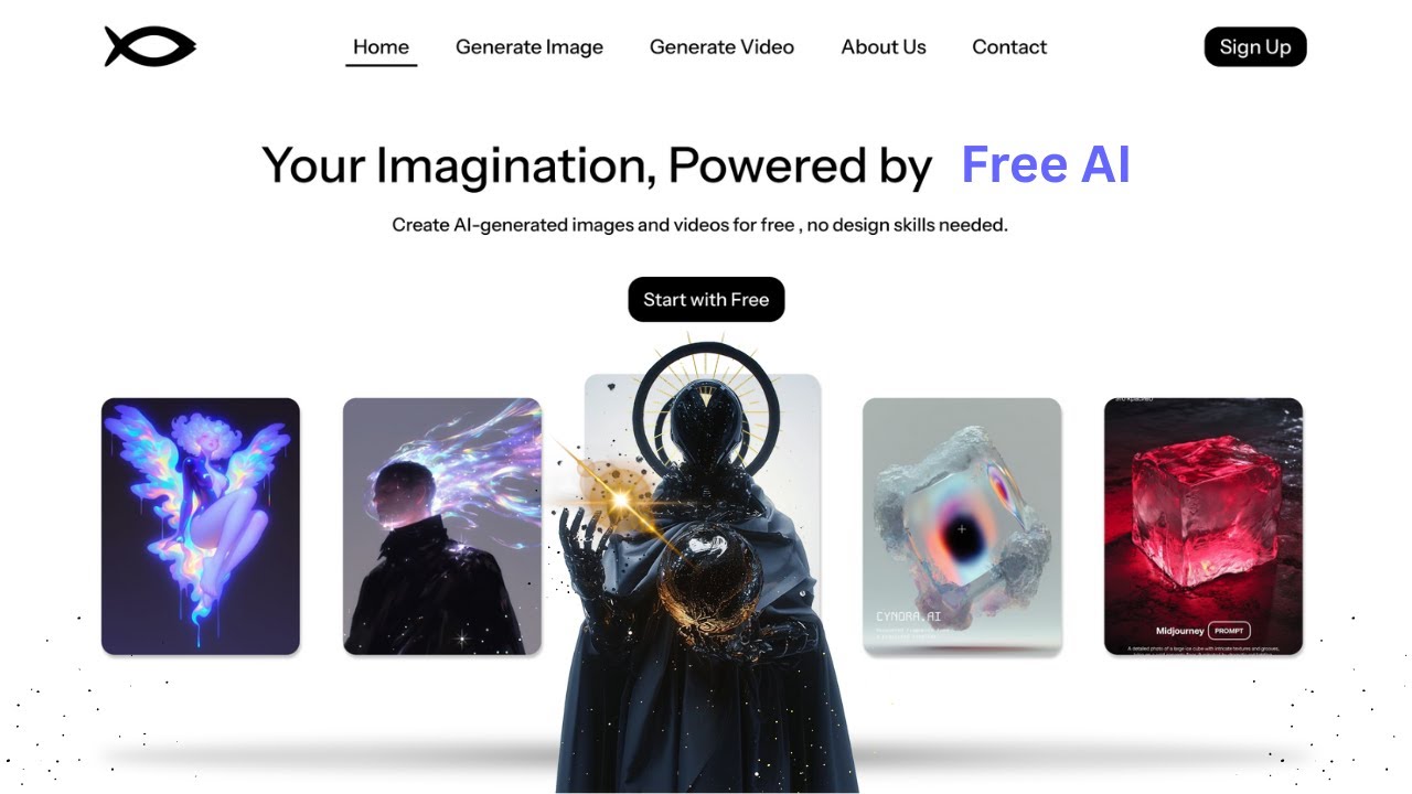 AI Image Generator Landing Page Design in Figma | Hero Section UI - YouTube