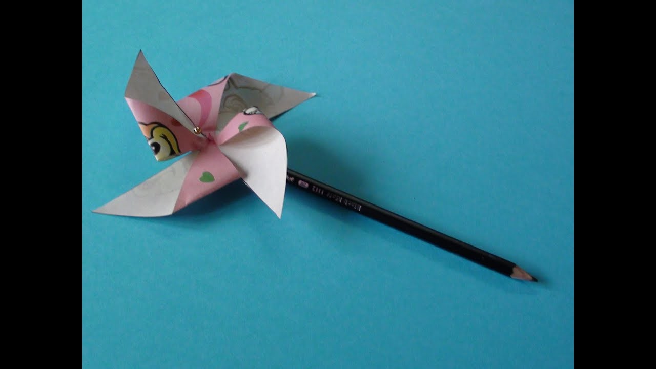 DIY paper pinwheel - YouTube
