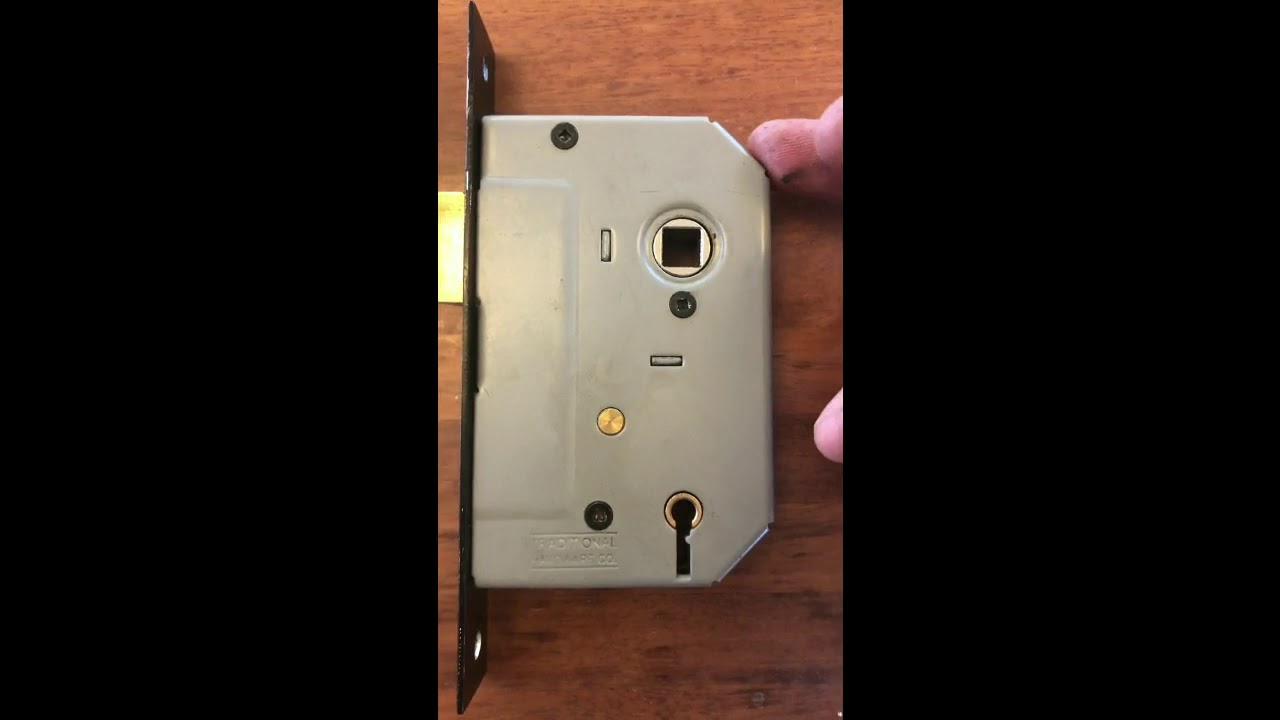 Repair a mortice lock with a broken latchpin - YouTube