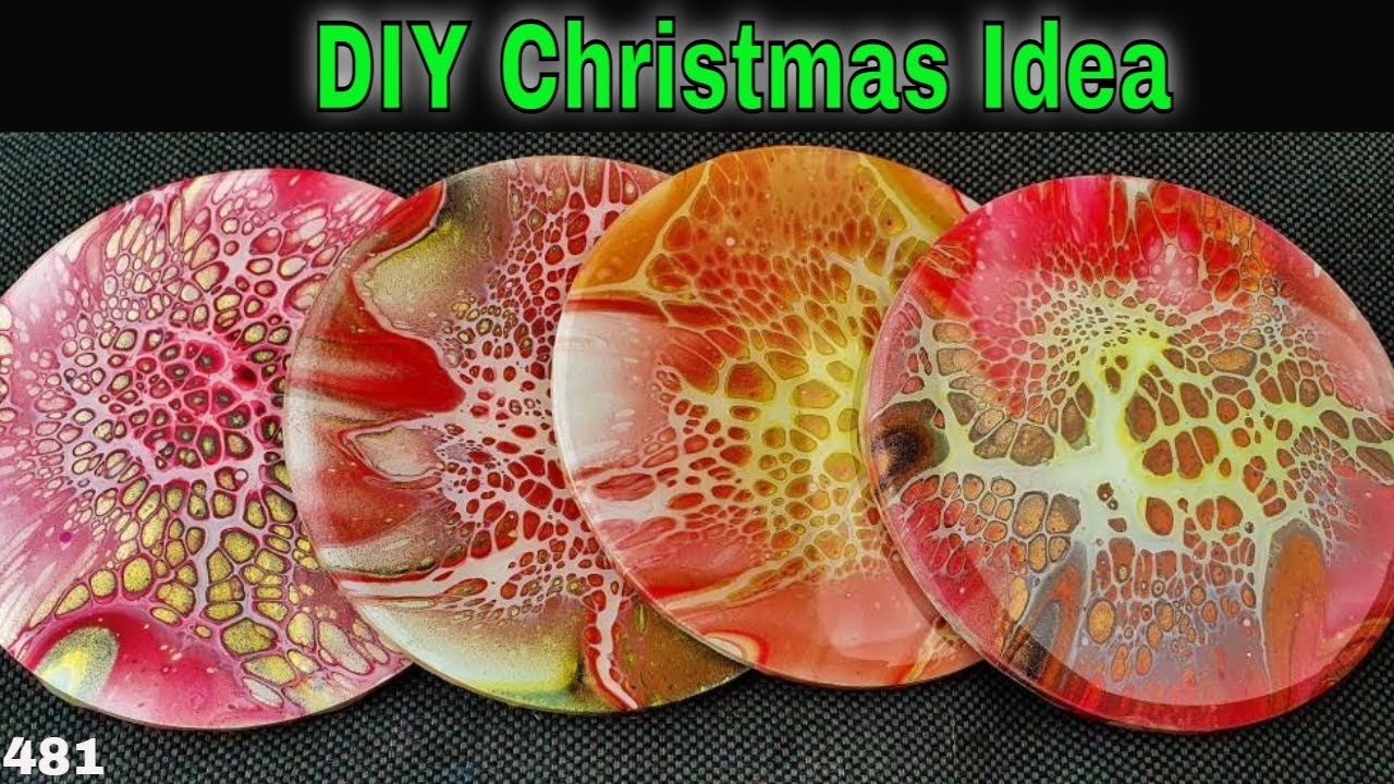 DIY Acrylic Coasters * Christmas Idea - YouTube