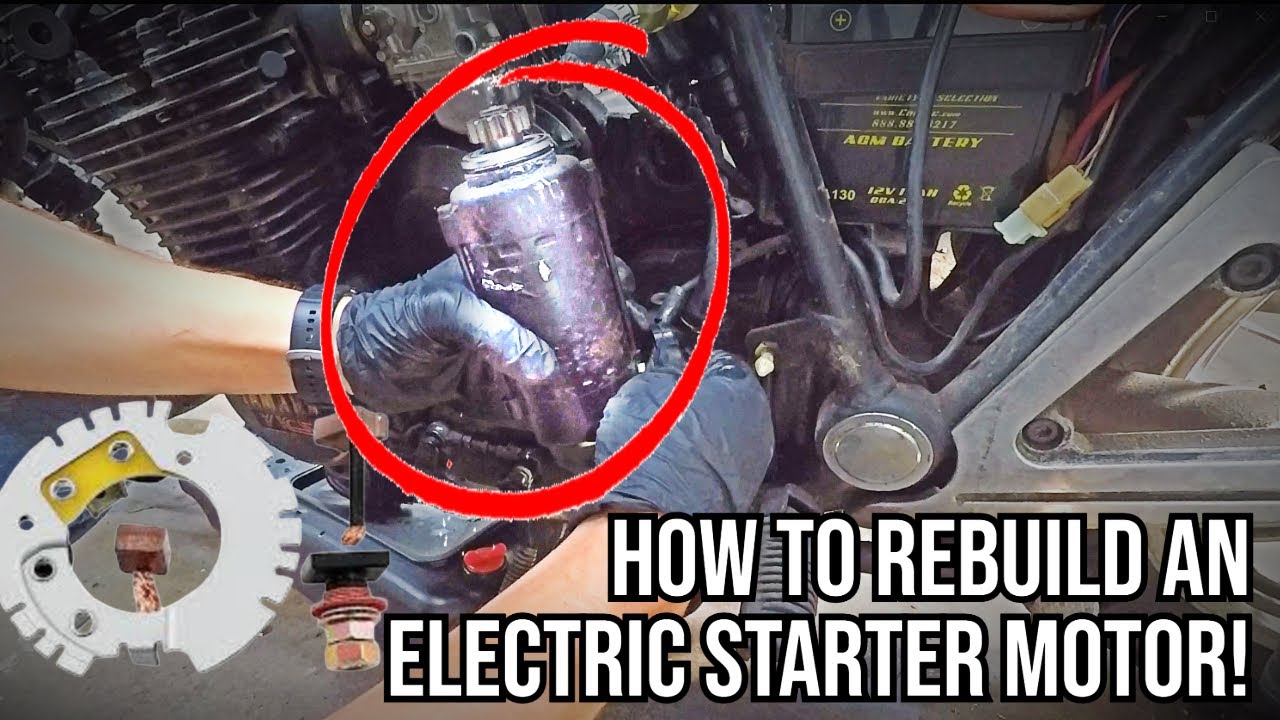 How to Rebuild a Motorcycle Starter Motor | EASY REPAIR - YouTube