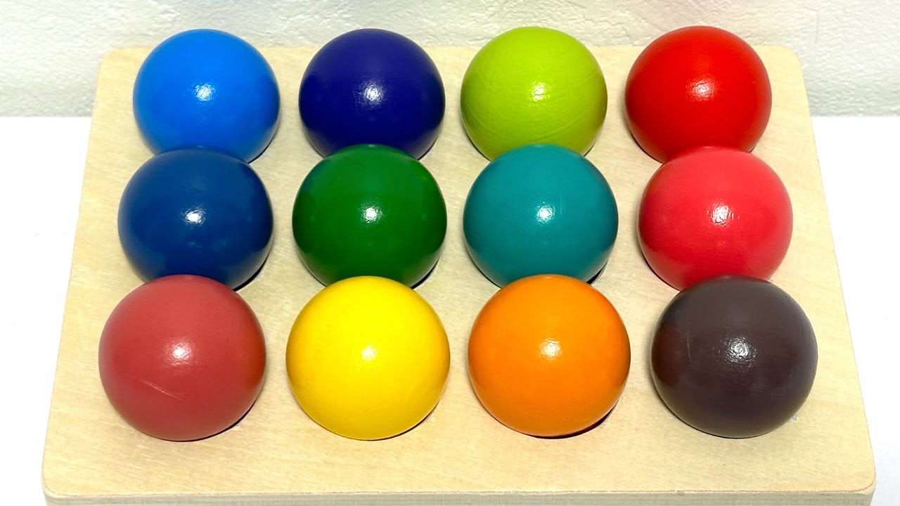 Marble run color ☆ HABA wave slope and 12 colored large balls - YouTube