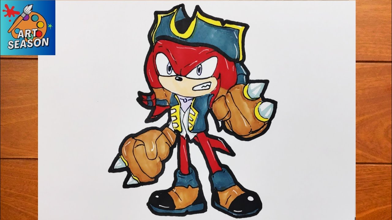 How to Draw Knuckles The Dread Step by Step - YouTube