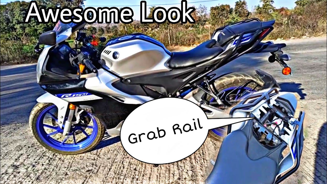 Yamaha r15m grab rail modification | r15m heavy crash guard | r15m ...