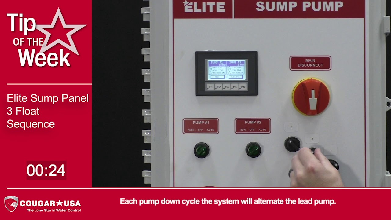 Elite Sump Pump Control Panel 3 Float Sequence - Cougar USA Tip of the ...