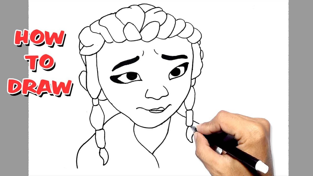 How to Draw Young Raya from Raya and the last Dragon - YouTube