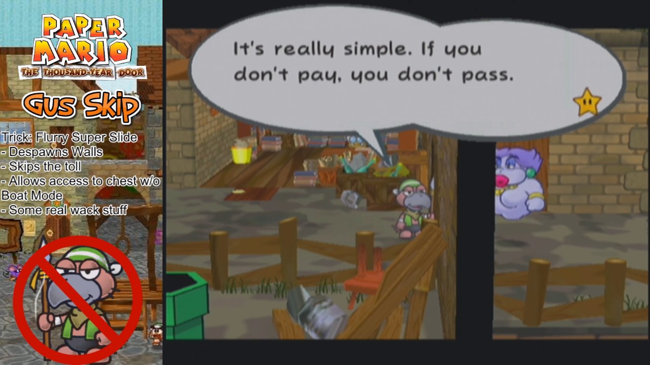 Breaking Paper Mario TTYD: Gus Skip! - YouTube
