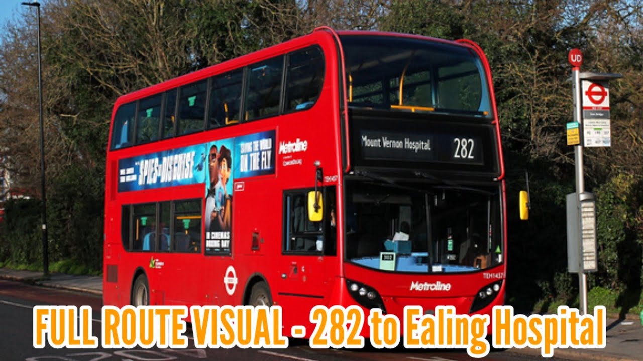 Full Route Visual | London Bus Route 282 - Mount Vernon Hospital to ...