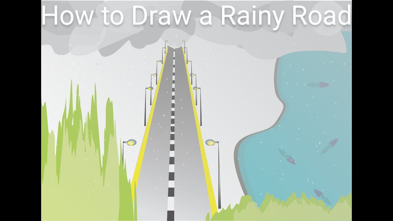 How to Draw a Rainy Road On Corel Draw - YouTube