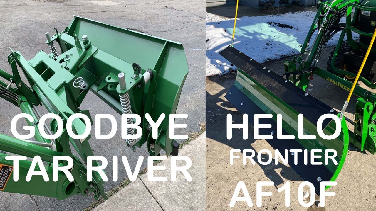 Goodbye Tar River Snow Plow & Hello Frontier AF10F Snow Plow - YouTube