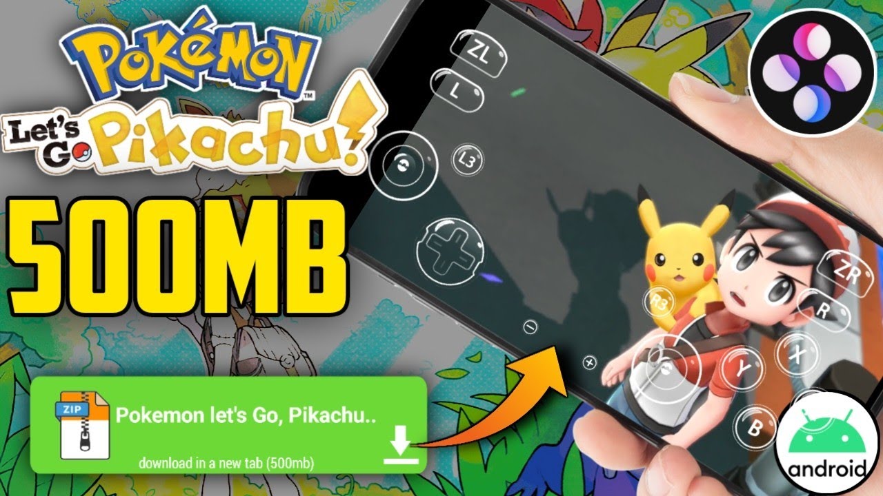 Official Pokemon let's go Pikachu in Mobile under 500mb | game play on ...