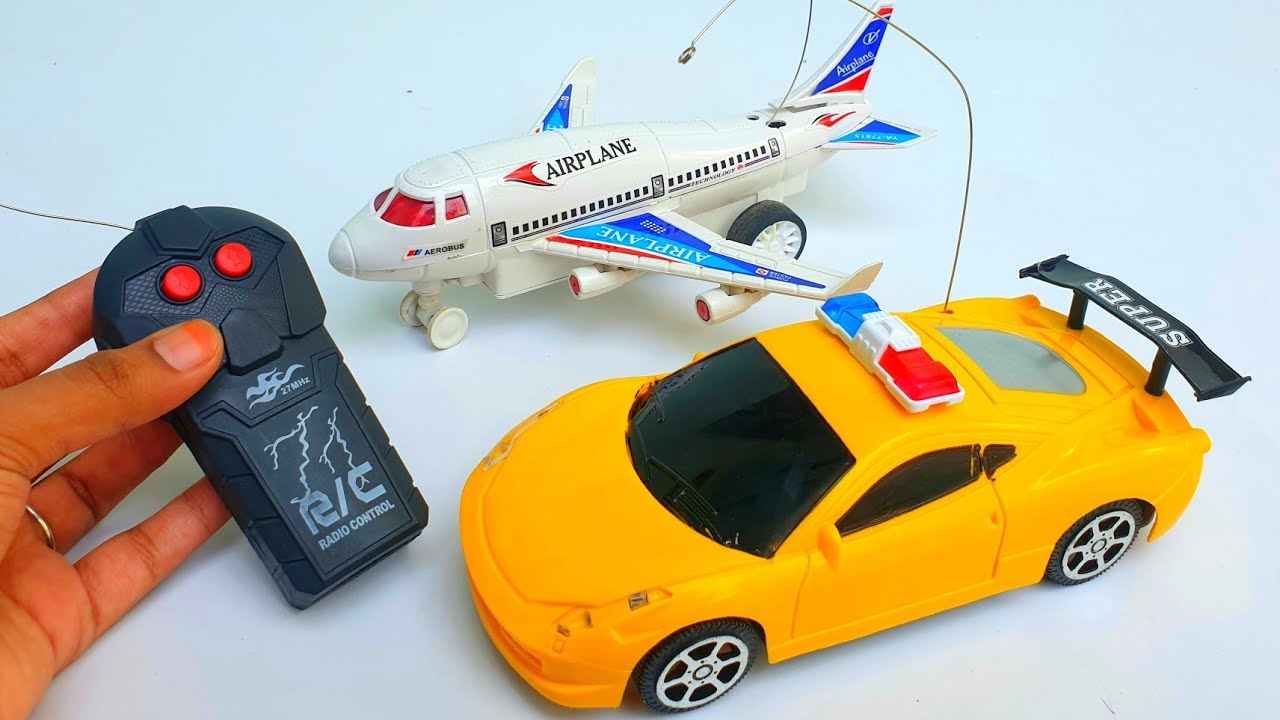 Radio-controlled police car & remote control aircraft unboxing - YouTube