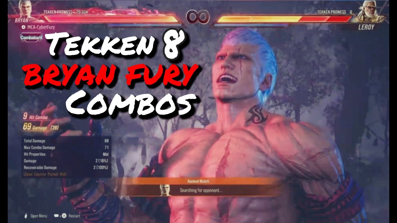 Tekken 8 CNT Bryan Fury Combos - YouTube