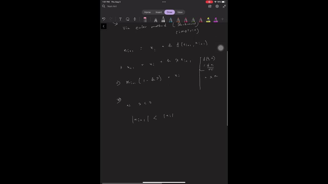 Stability analysis of Backward Euler Method | Solving IVP, ODE| Numerical Analysis | - YouTube