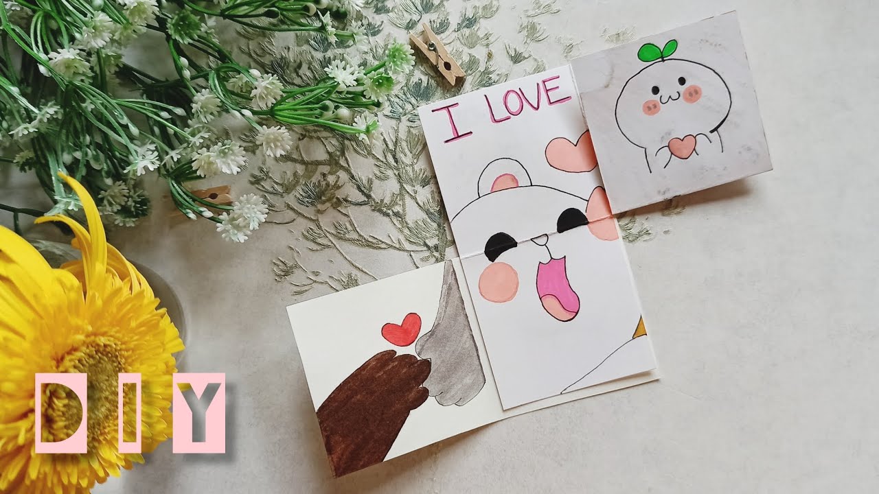 CUTE Easy Animated gift card ideas - YouTube