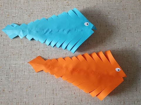 Renkli Kağıtlarla Balık Yapma (Fish Making with Colored Papers)