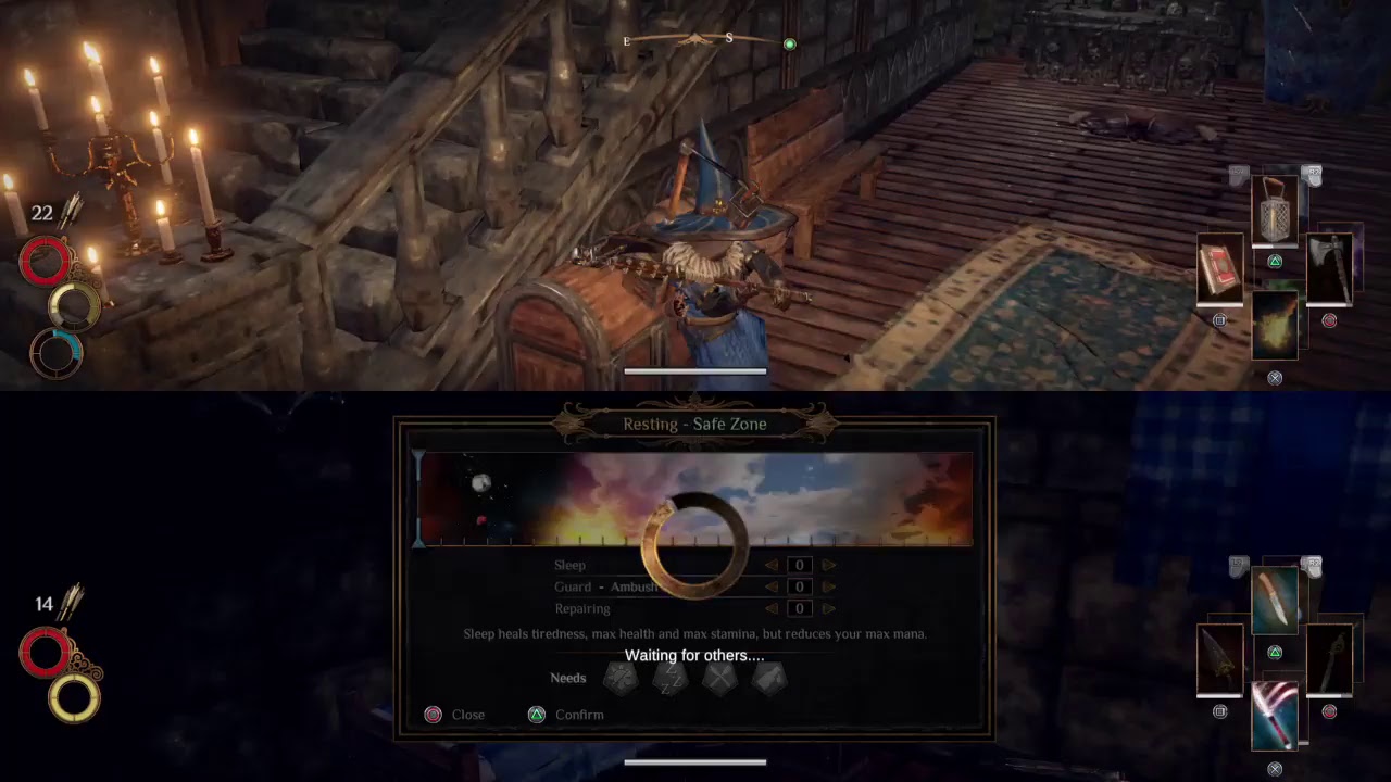 Outward - Co-op Split Screen PS4 Pro - YouTube